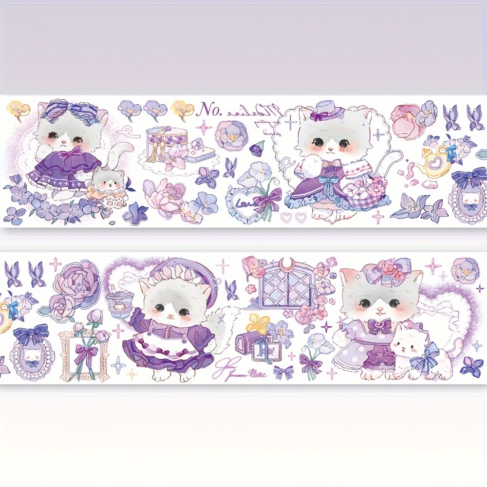 Washi Special Oil Tape Width Length Cute Cartoon Cat Hand - Temu Canada
