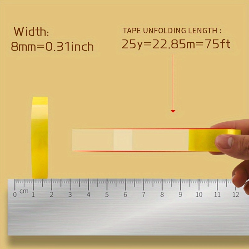 Meili Transparent Small Stationery Tape 25y Transparent - Temu United ...