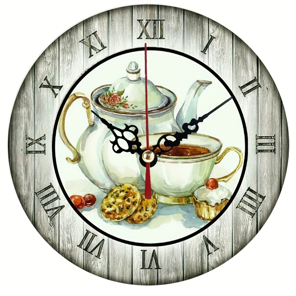 Silent Non Ticking Clock Vintage Round Wall Clock Decorative - Temu ...