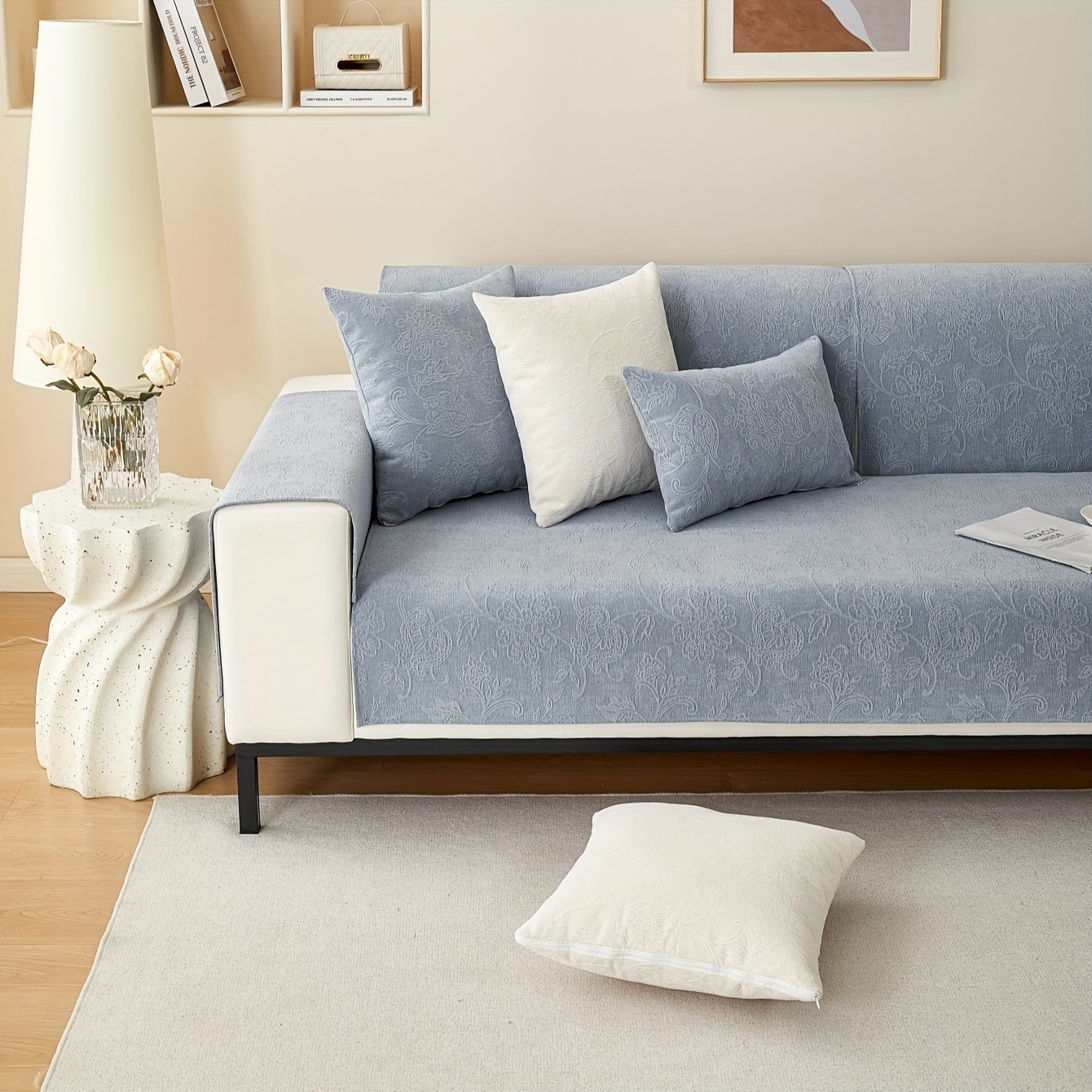 Chenille Sofa Slipcover Non slip Sofa Cover Anti Cat Scratch - Temu ...