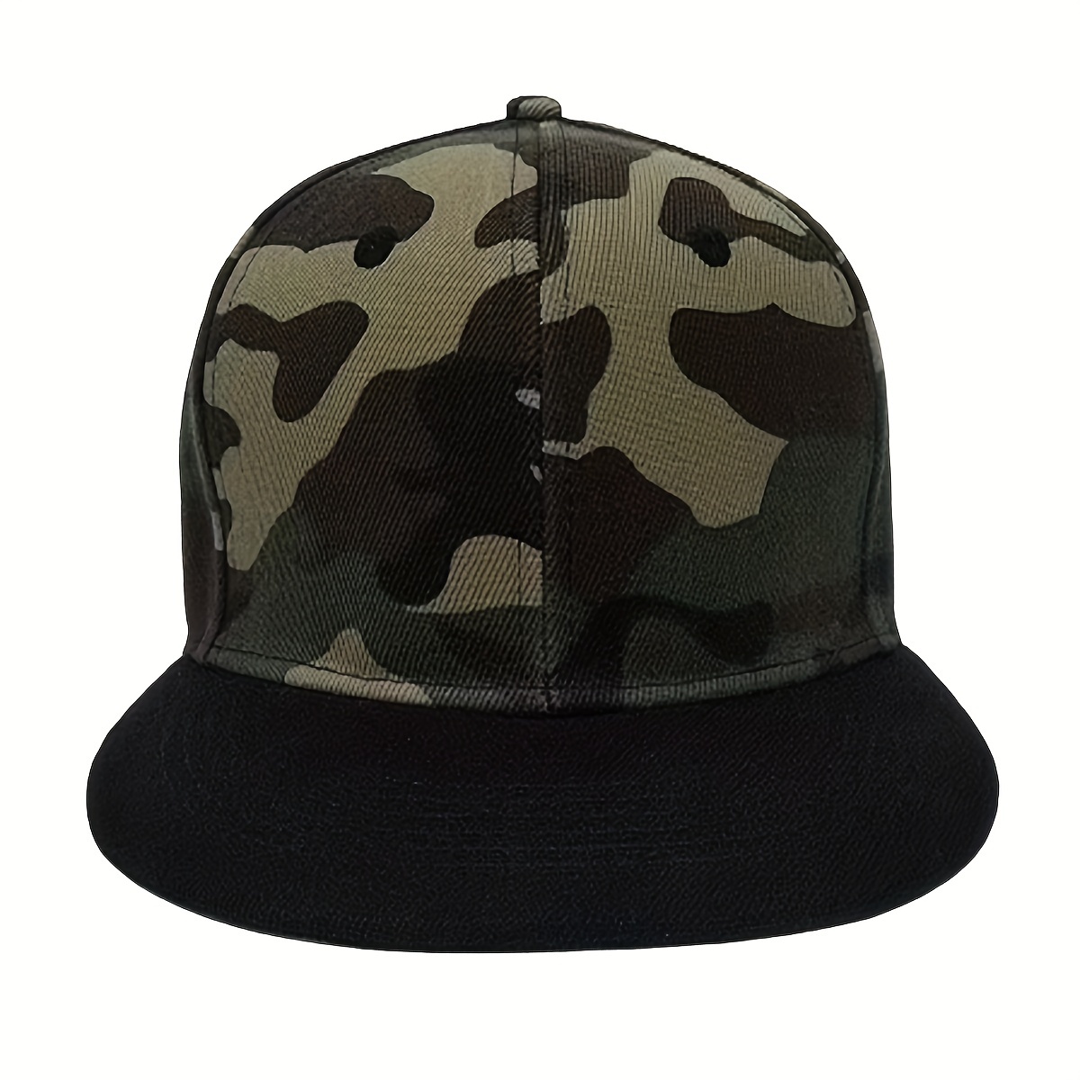 Camo Print Flat Brim Baseball Unisex Buckle Sun - Temu United Kingdom