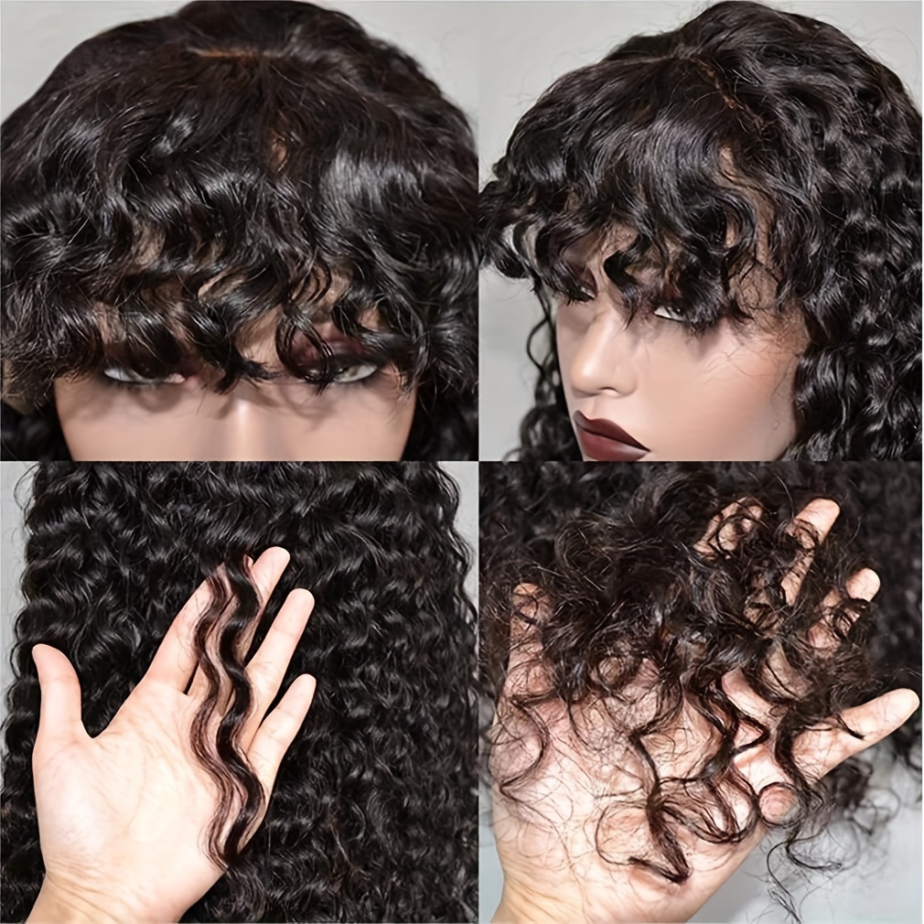 Short wavy human hair wigs store