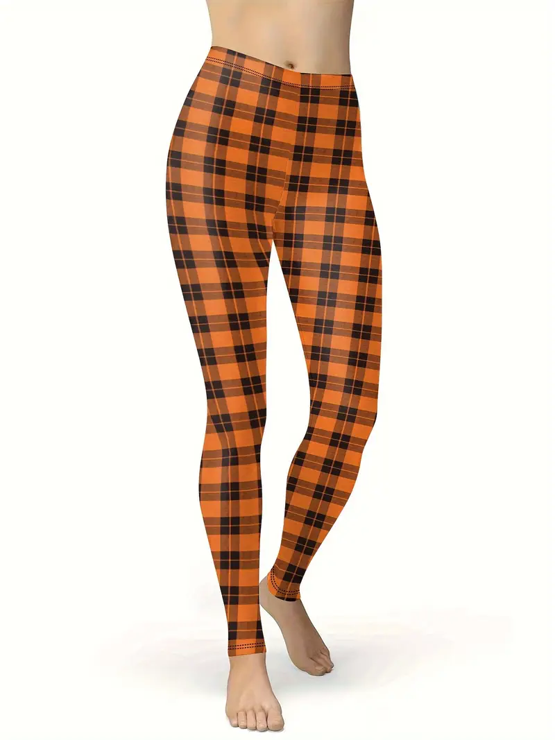 Print Skinny Leggings Casual Elastic Waist Stretchy Temu Canada