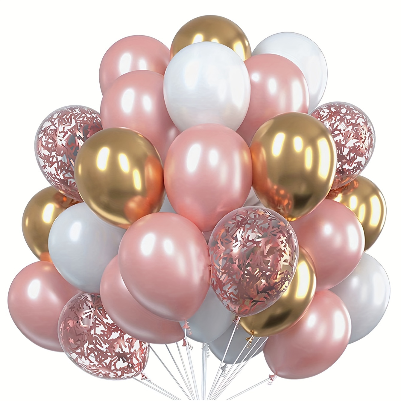 Sequins+metal Latex Balloon Set Birthday Wedding Party - Temu United