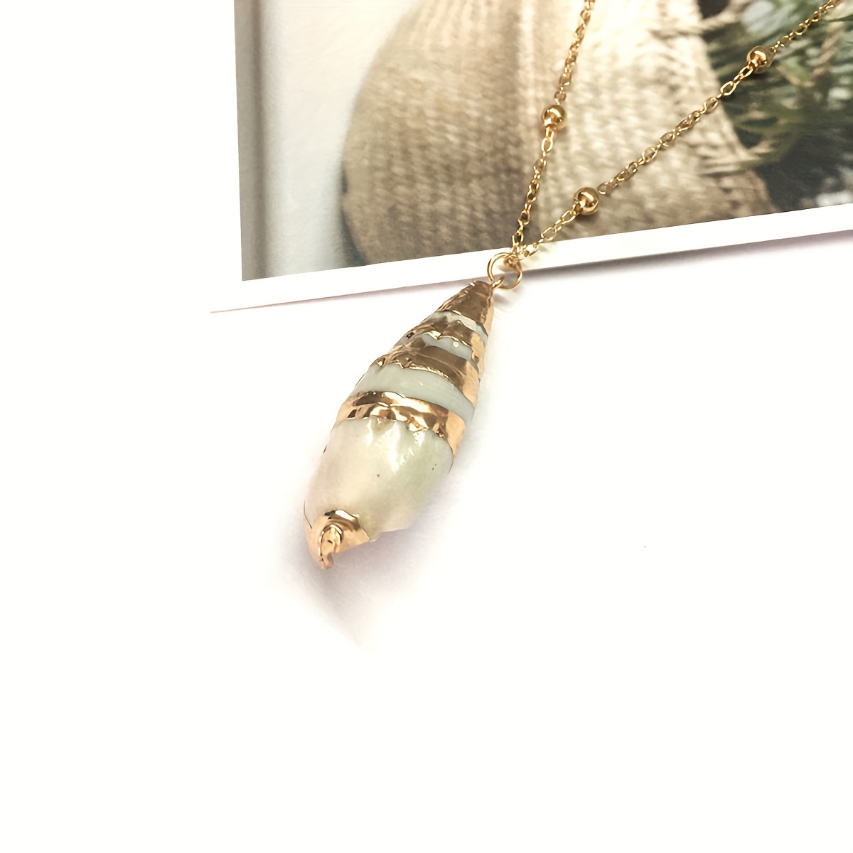 Stylish Beach Bohemian Natural Shell Pendant Necklace Women - Temu ...