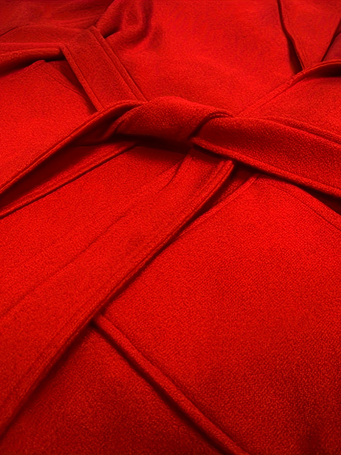 lapel patched pockets belted overcoat elegant long sleeve - Temu Australia