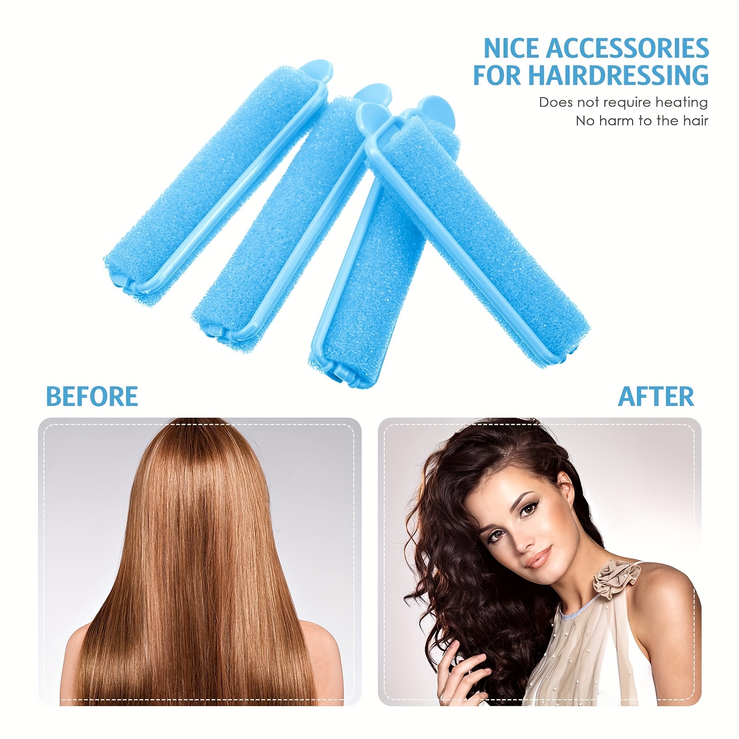 sponge hair rollers set soft sleeping hair curlers Temu United Kingdom