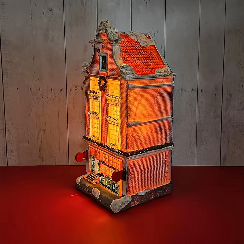 Santa And Boy At Christmas Tree Figurine With Led Night - Temu Australia