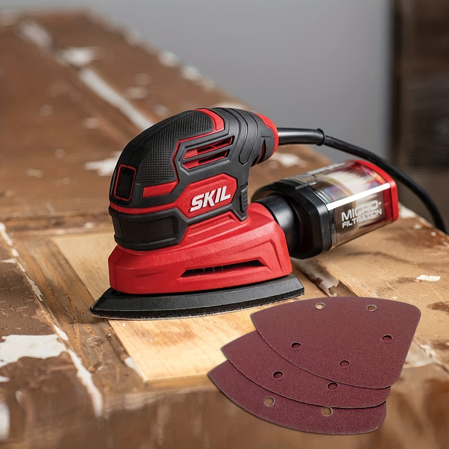 detail sander sandpaper mouse sanding pads hook loop Temu Australia