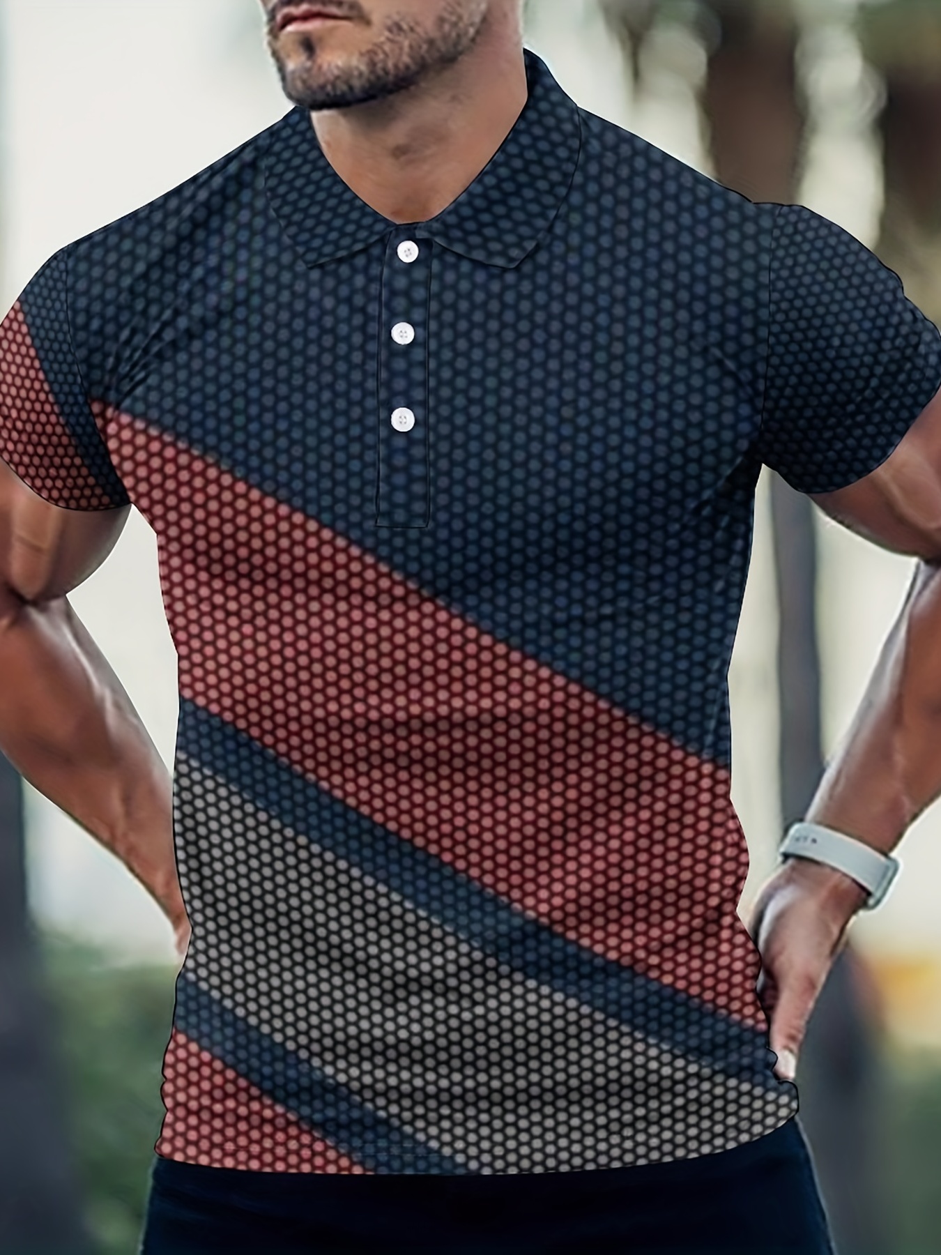 Mens Comfy Trendy Polo Shirt For Summer | | Temu Netherlands