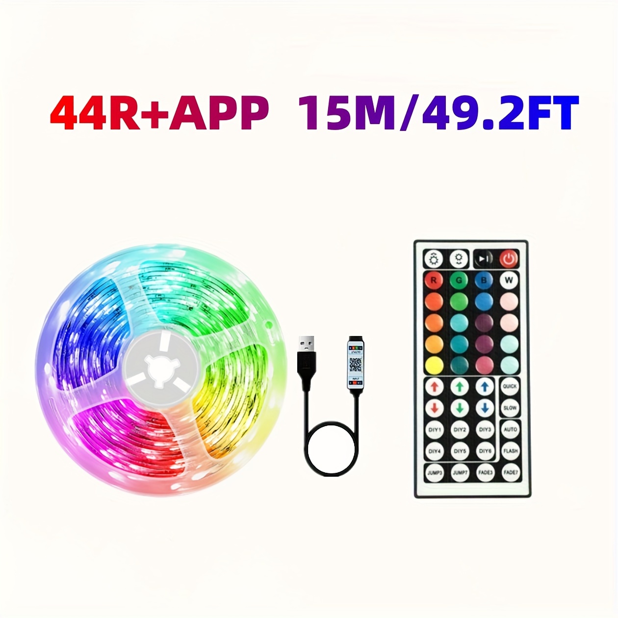 5050 Multi color 44 key Remote Control App Indoor Lighting - Temu ...