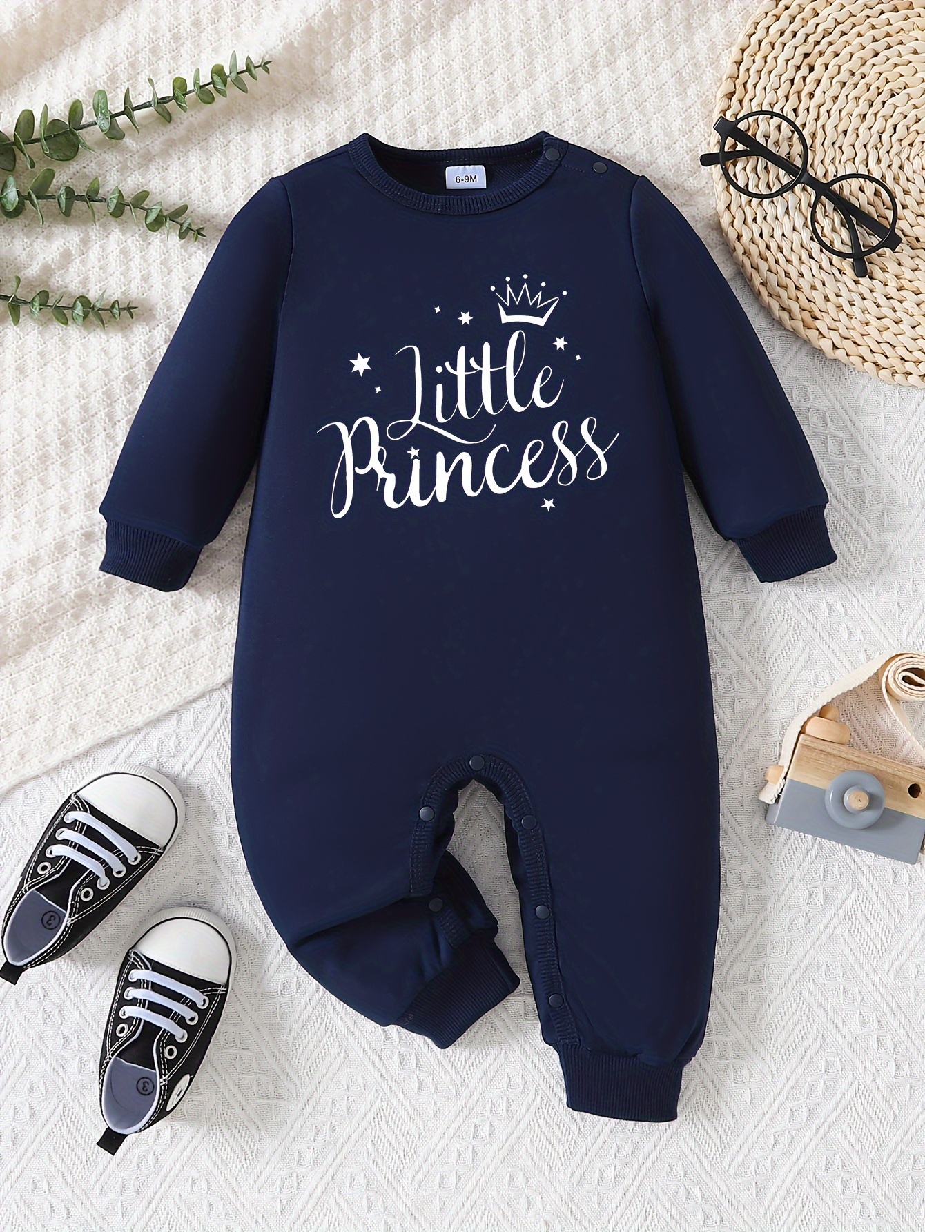 Boys Girls Letter Print Baby Sweatshirt Romper Casual - Temu Australia