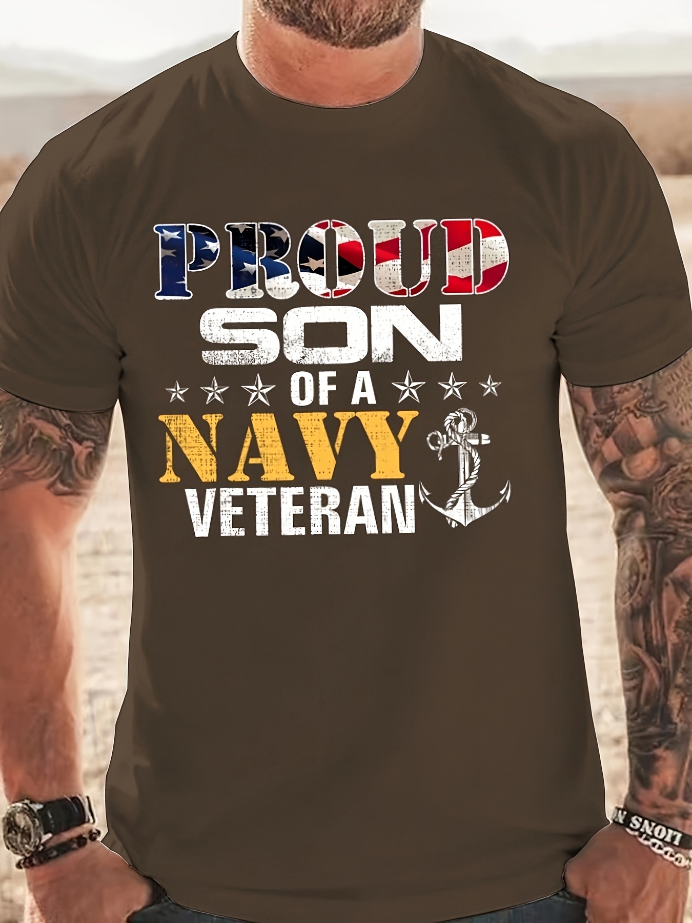 Plus Size Men's Short Sleeve T shirt Proud Son A Navy - Temu Canada