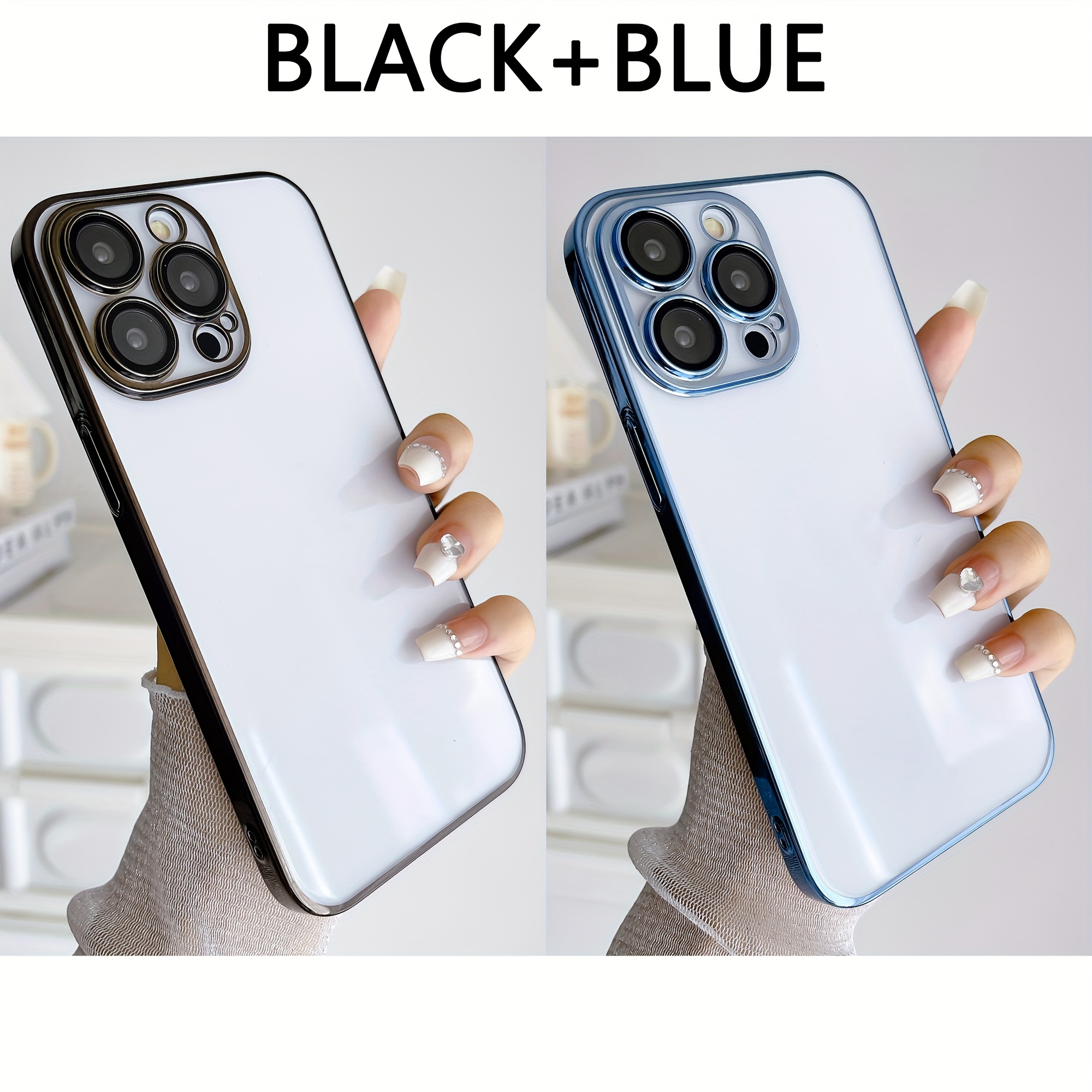 New Electroplated Transparent Pc Comes Lens Film Phone Case - Temu ...