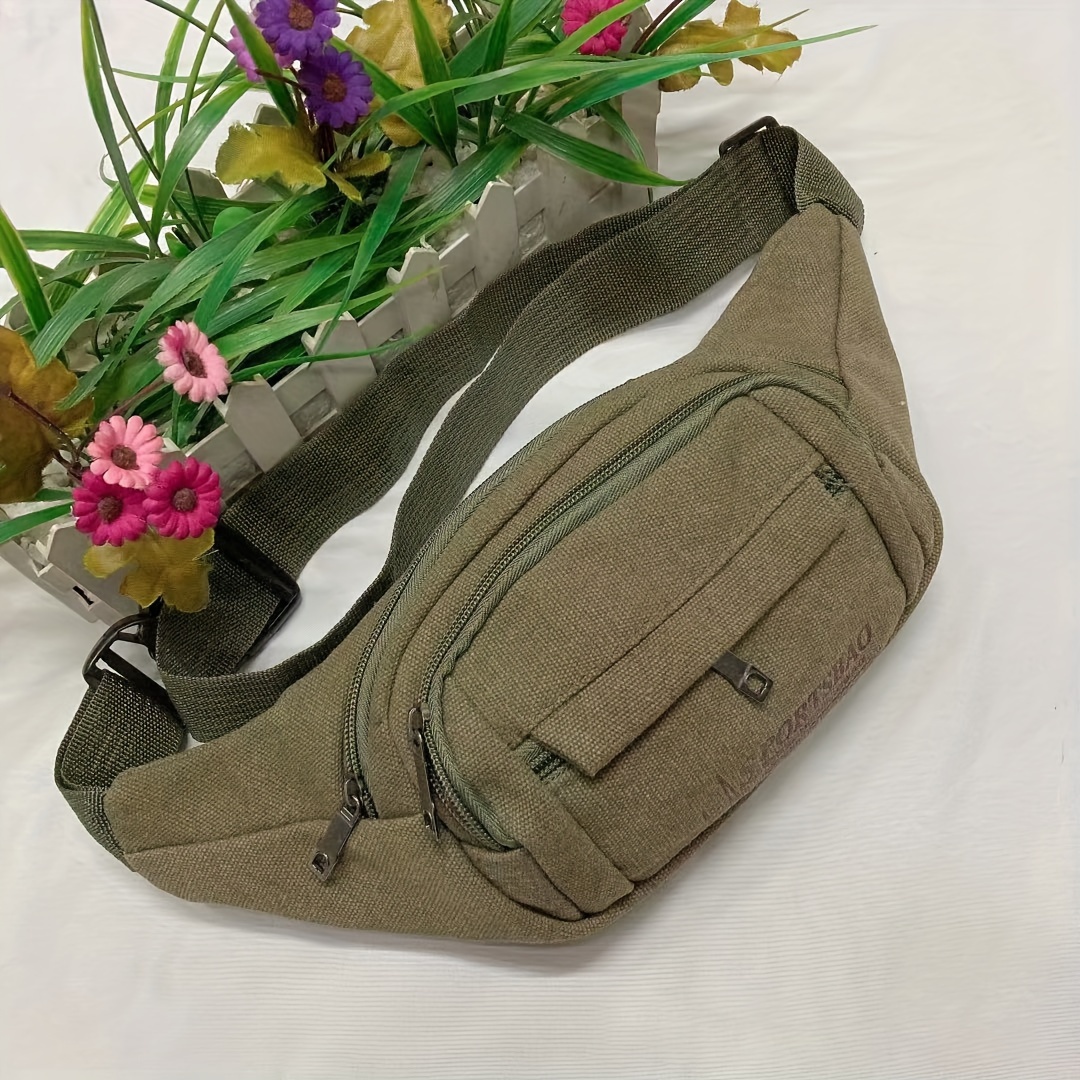 Thickened Waist Bag With Multi Zipper Multi Pouch Adjustable - Temu ...