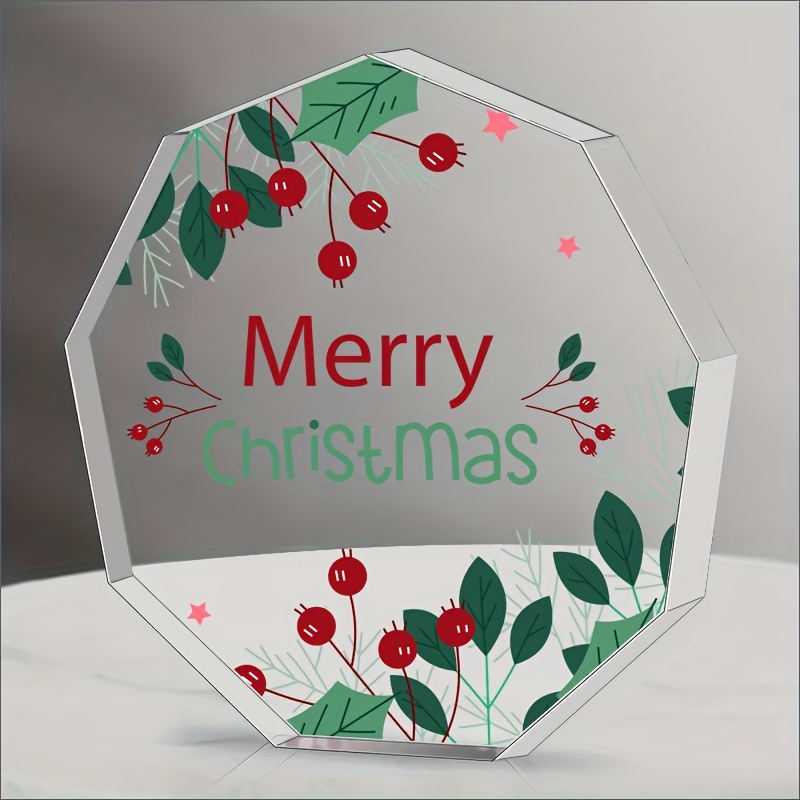 Acrylic Polygonal Plaques Christmas Gifts Holiday - Temu Canada