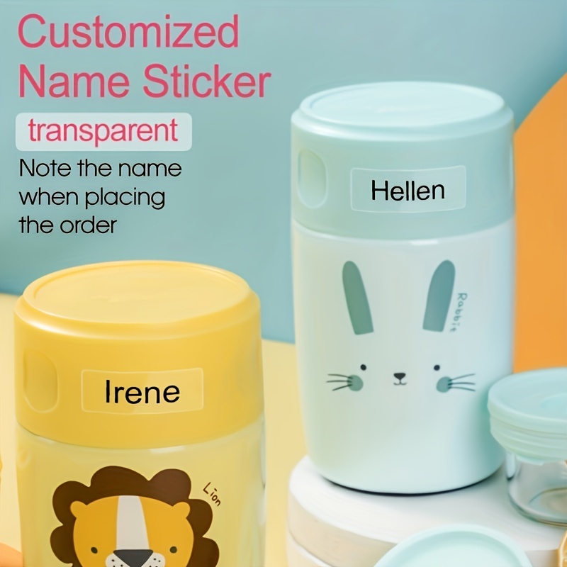 Waterproof Name Stickers Custom Clear Blank Medium Size - Temu New Zealand