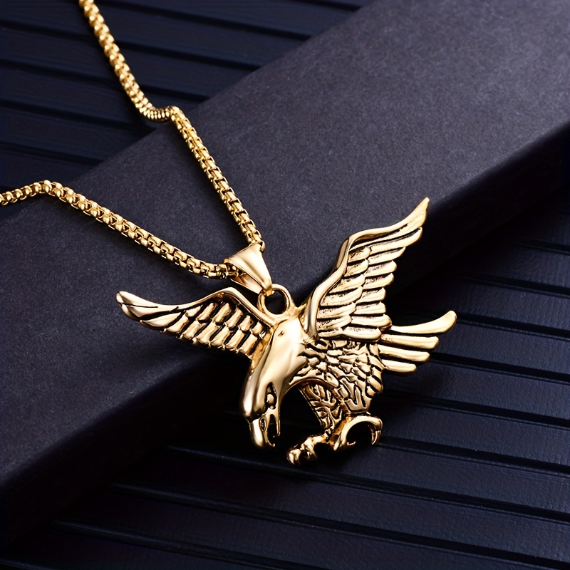 Eagle Necklace, Men's Eagle Necklace Titanium Steel Pendant Accessories, Domineering Trendy ...