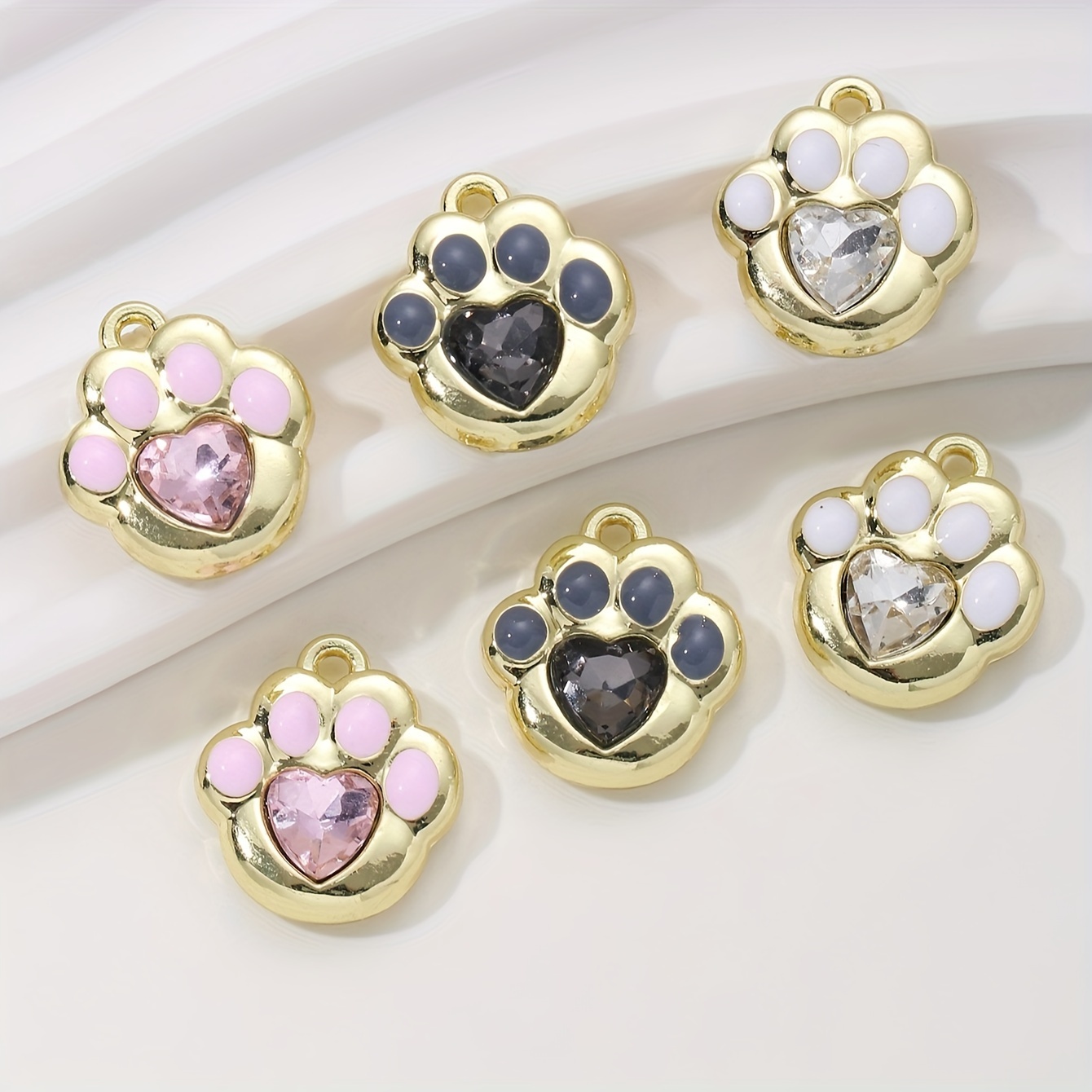 Minimalist Style Baked Paint Pendant Cute Cat Claw Shaped - Temu United ...