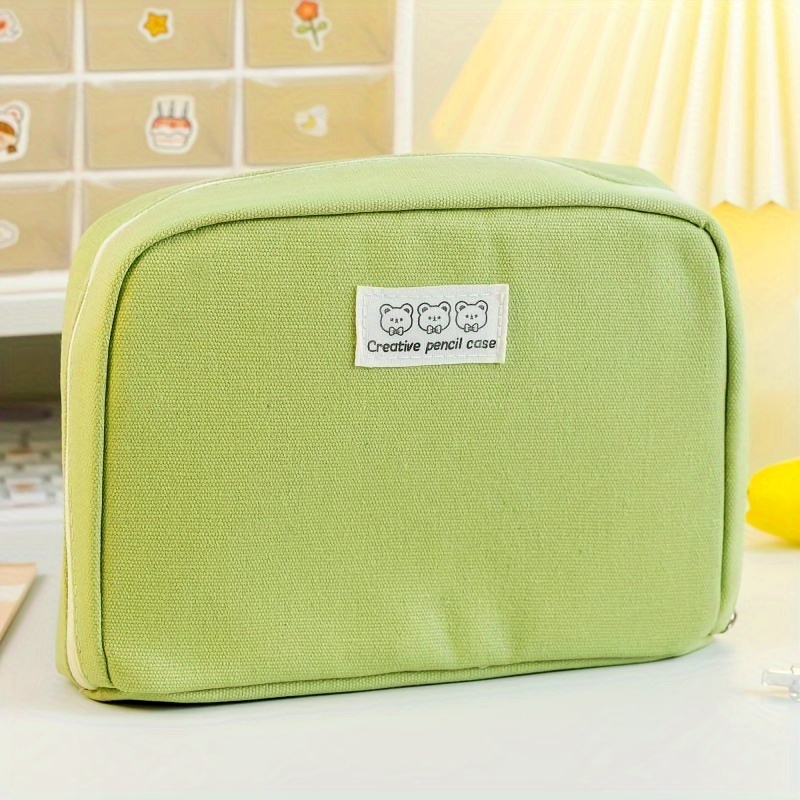 New Three Little Cute Silly Storage Pencil Case Simple - Temu Australia