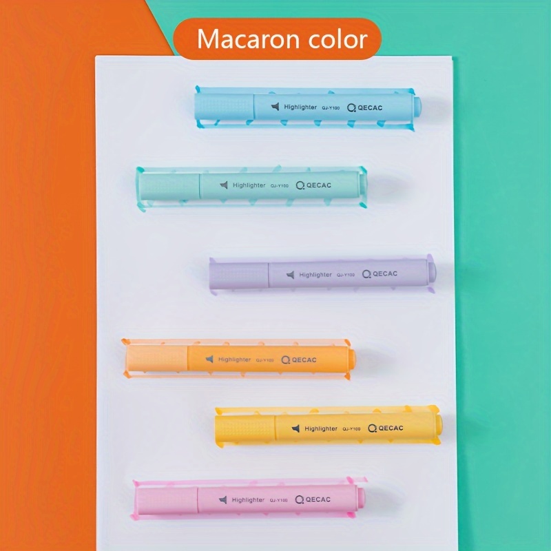 6pcs Set Large Capacity Highlighter Morandi Pastel Color Macaron Color ...