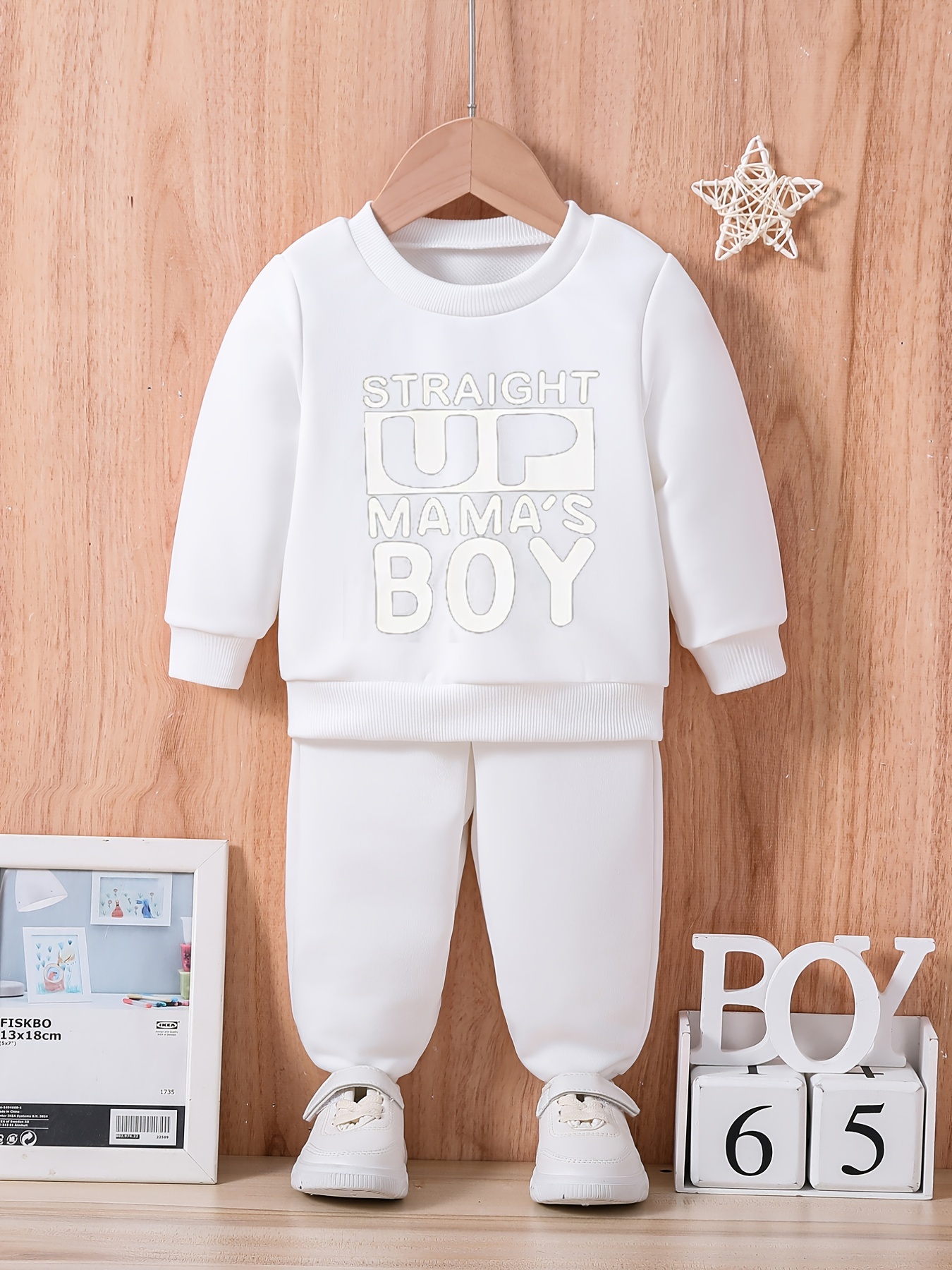Infant Baby Autumn Winter Outfit Straigh Mama's Boy Print - Temu Denmark