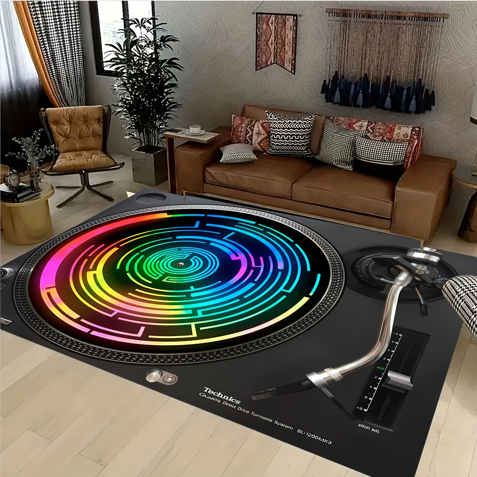 Colorful Music Player Area Carpet Living Room Bedroom Non - Temu Australia