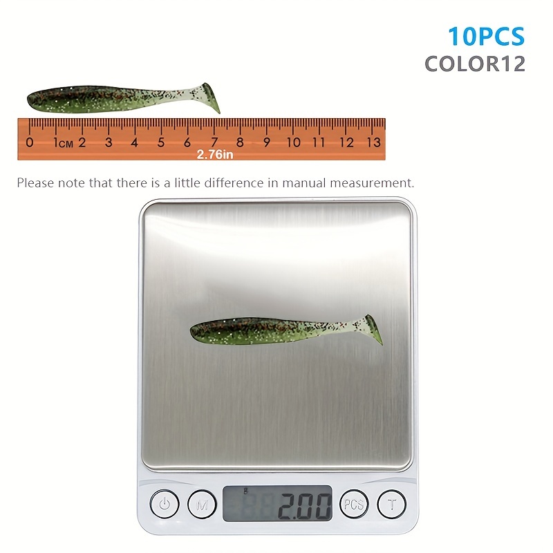 10/50/100pcs 2 36/2 76 Pouces Paddle Tail Swimbaits Kit - Temu France