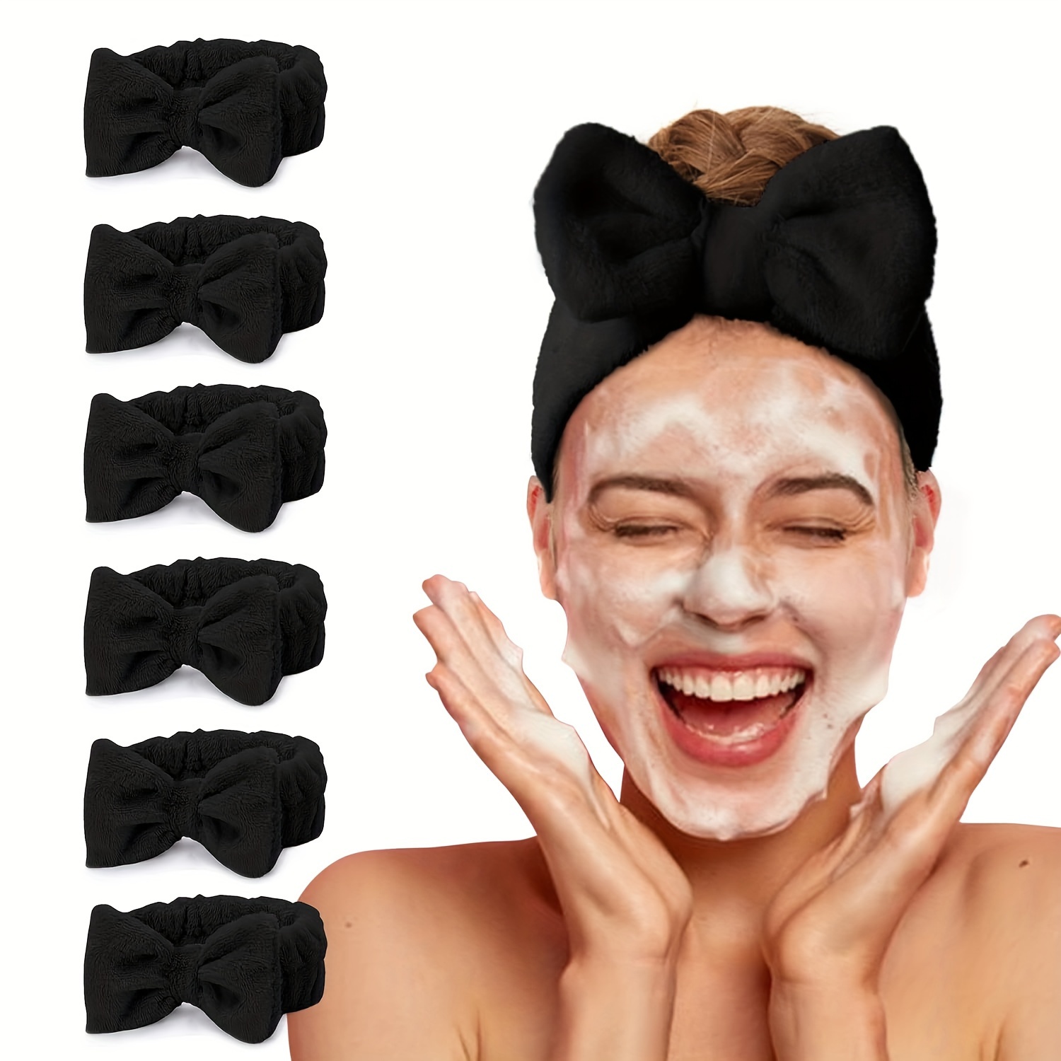 Cute Bowkont Headband Fluffy Elastic Head Band Soft - Temu United Kingdom