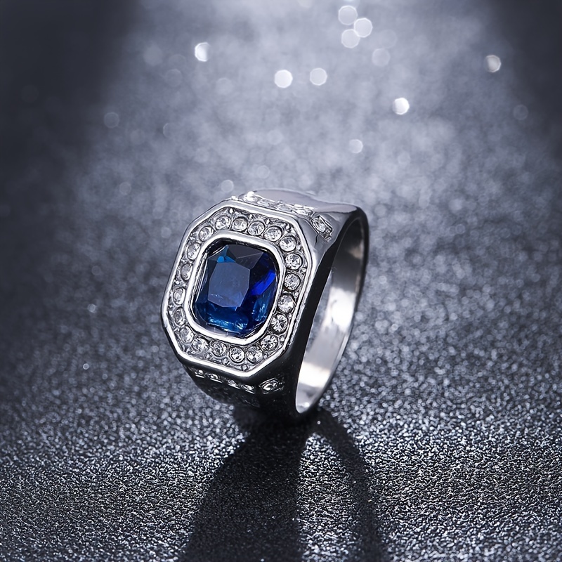 New Men's Cubic Zirconia Ring - Temu United Kingdom