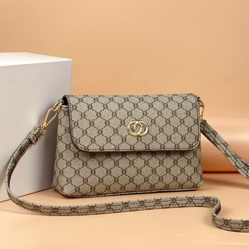 Vintage Plaid Pattern Crossbody Bag Retro Flap Shoulder Bag - Temu ...