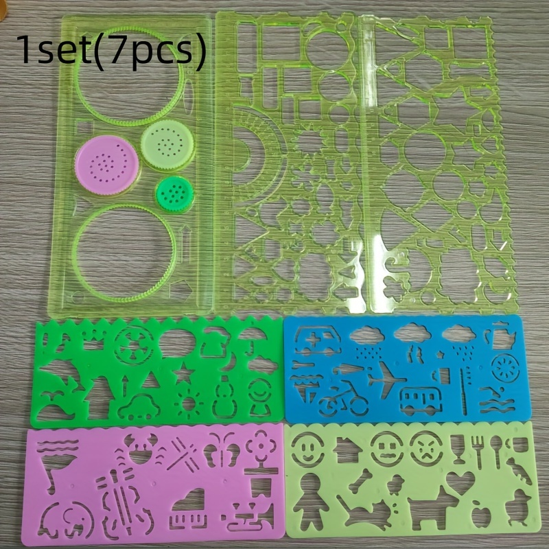 Painting Multi functional Puzzle Geometric Ruler Drafting - Temu South ...