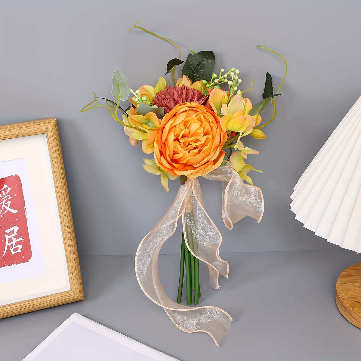 Peony Flower For Craft Artificial Silk Rose Peony Decor - Temu United ...