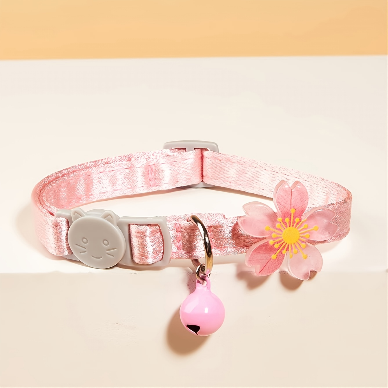Cute Pet Collar With Breakaway Feature, Flower And Bell For Dogs And ...