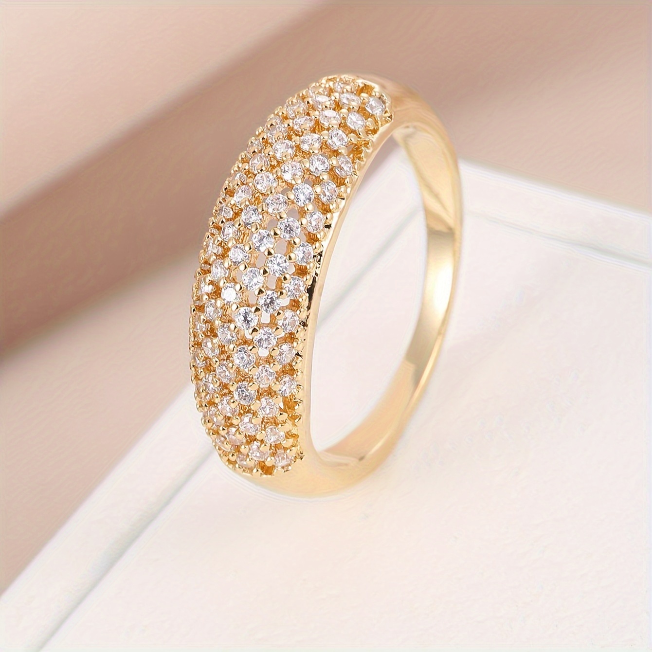 Luxurious Ring Inlaid Cubic Zirconia Fashion - Temu United Kingdom