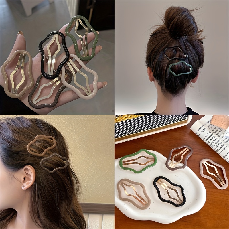 Simple Cloud Shaped Bb Clips Elegant Hollow Alloy Snap Hair - Temu Canada