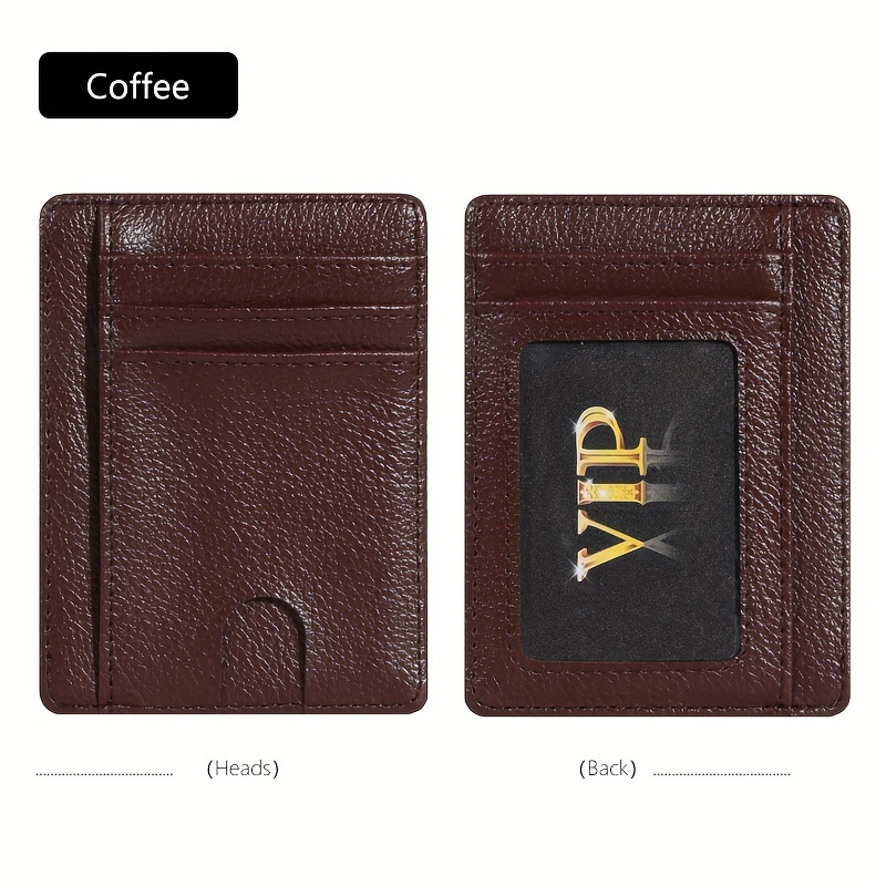 Portable Rfid Blocking Card Holder Solid Color Zero Wallet - Temu ...