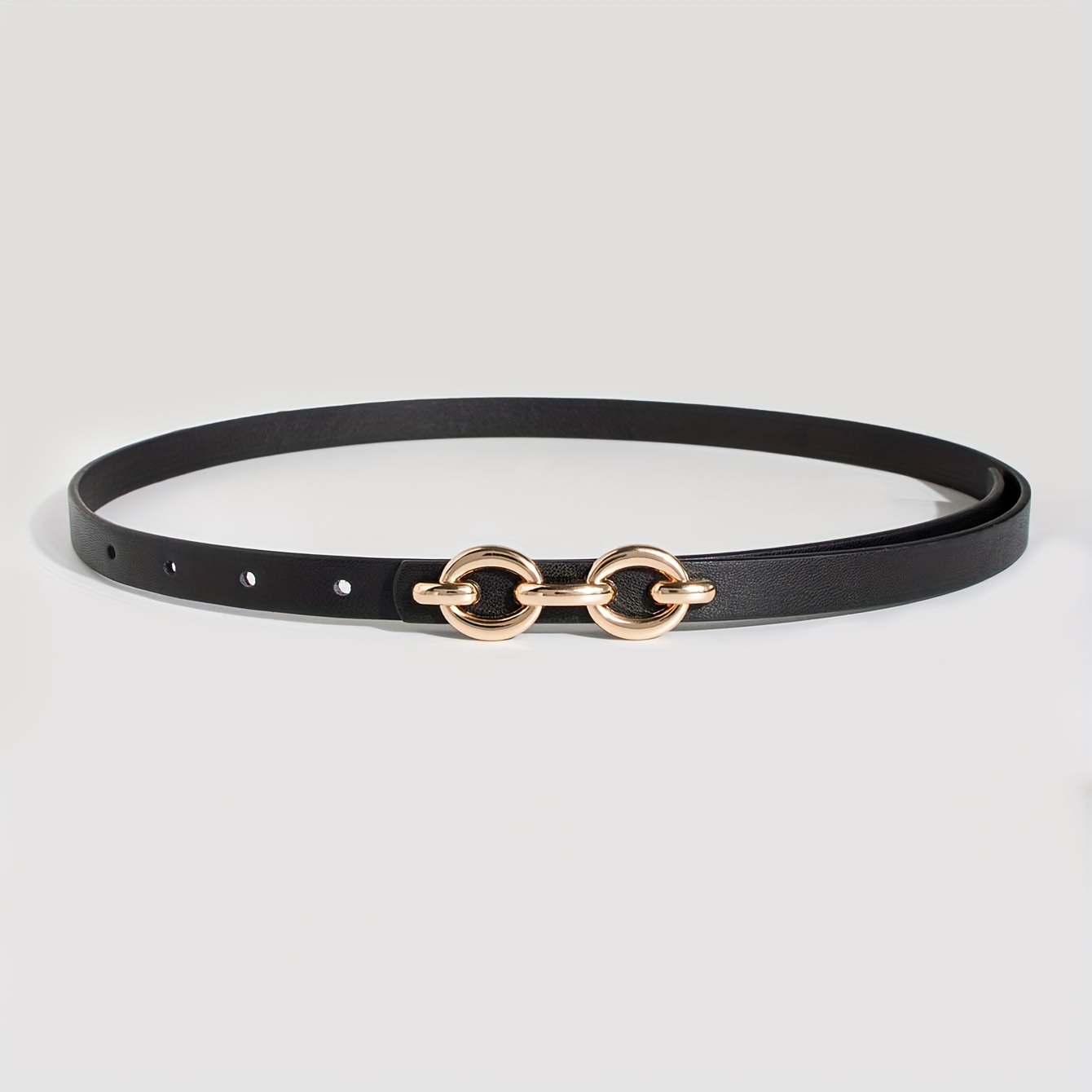 golden le skinny thin belts classic solid color pu - {region_name}