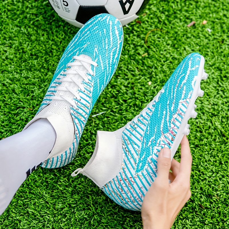 Plus Size Men's High Top Fg Football Boots, Professional Outdoor Anti ...