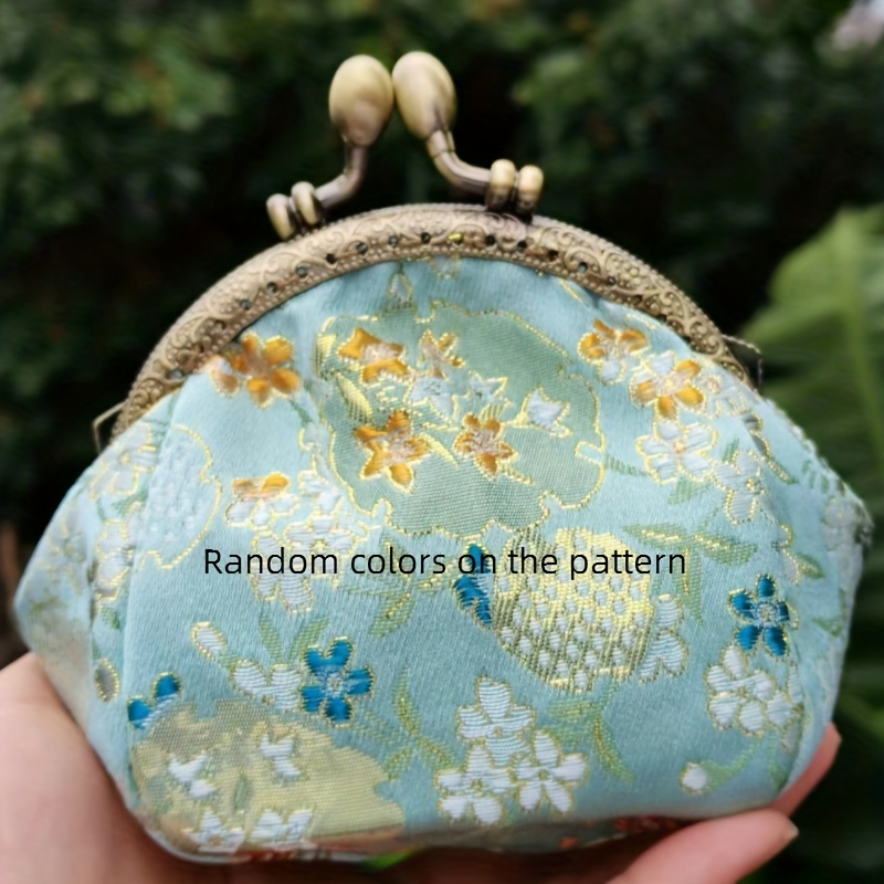 Mini Kawaii Storage Bag Vintage Print Coin Purse Kiss lock - Temu ...