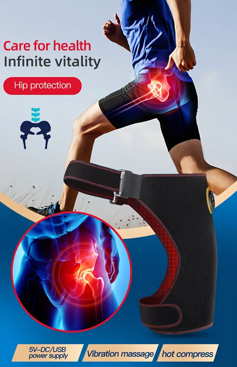 Usb Electric Heated Hip Brace Heated Thigh Brace Heat Temu
