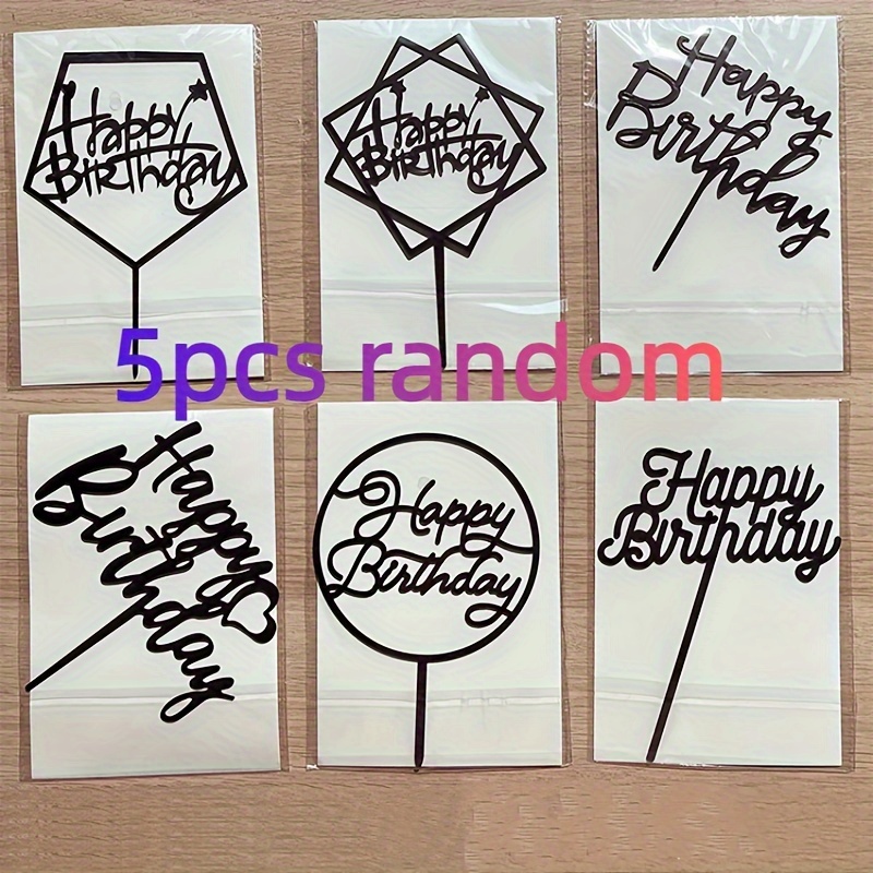Acrylic Happy Birthday Cake Toppers Cupcake Toppers Cake - Temu Canada