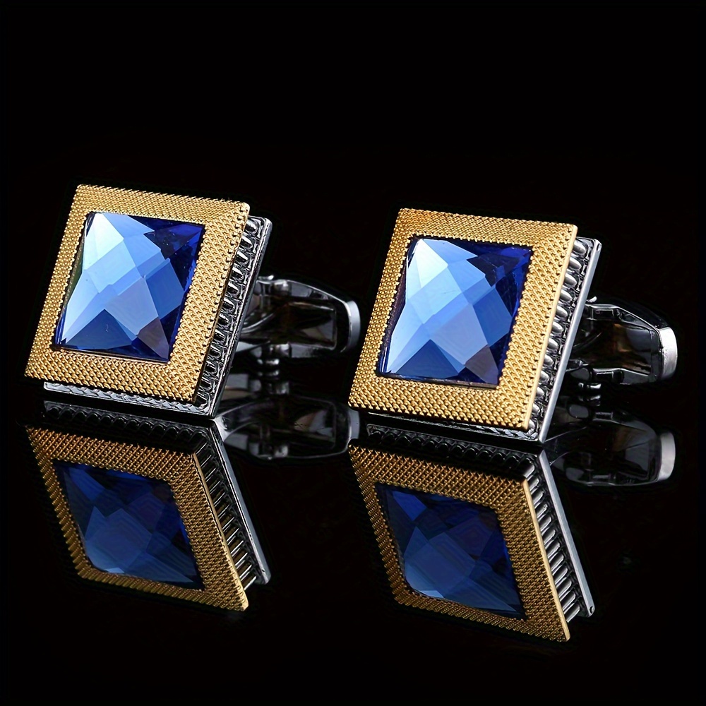 Men's Cufflinks Square Cufflinks Formal Shirt Buttons - Temu Denmark