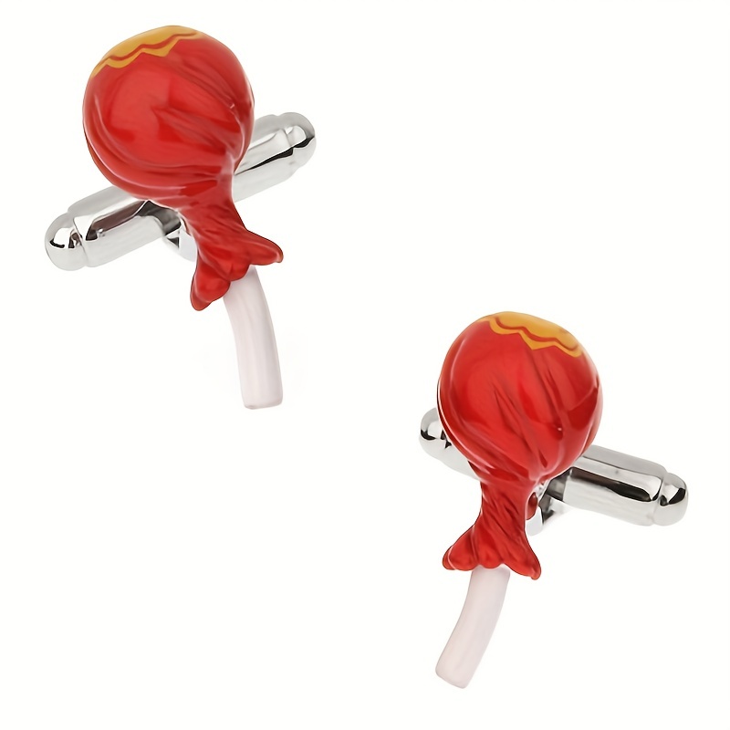 Food Series Red Lollipop Cufflinks Cuff Nails Men Women - Temu Australia