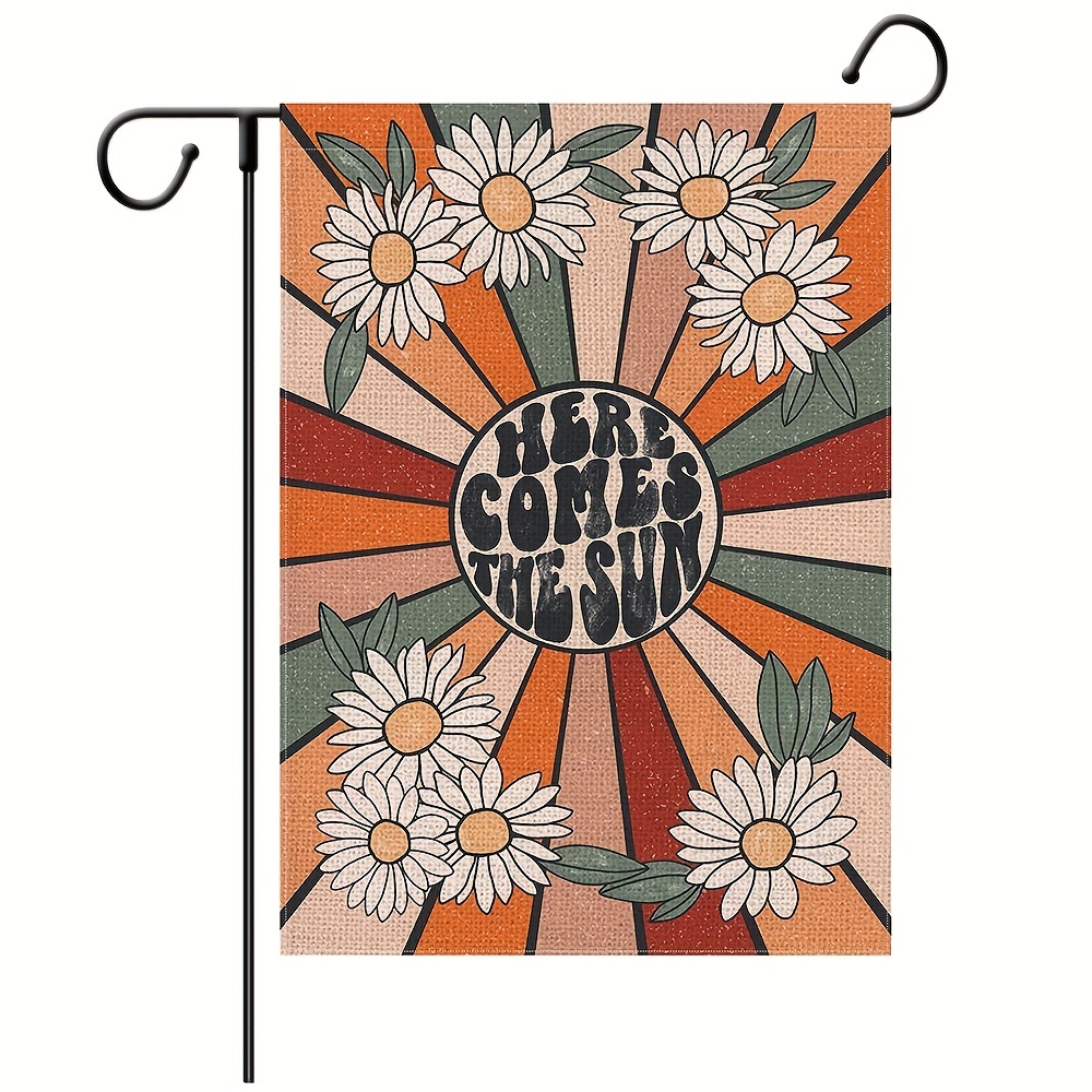 Summer Garden Flag Vintage Daisy Comes Sun Vertical Double - Temu Australia