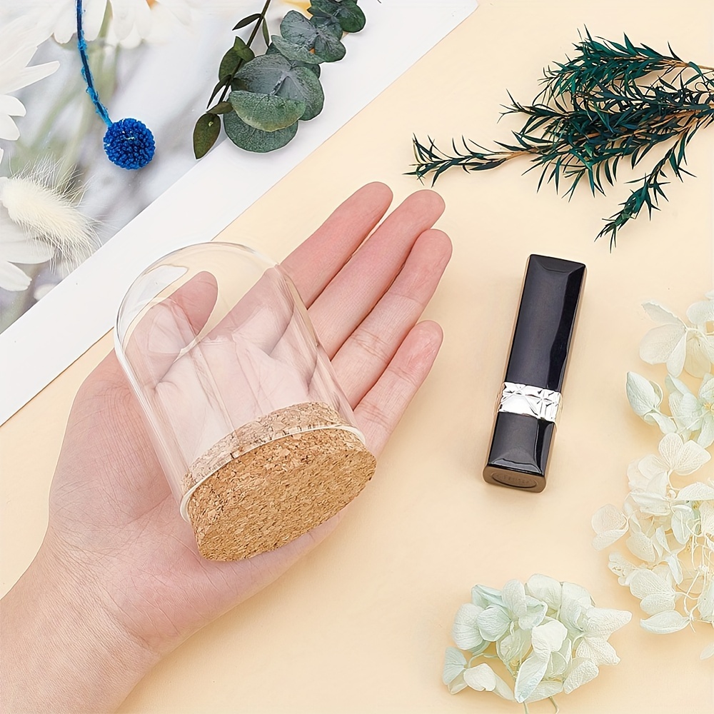 Glass Display Jar Dome Cloche Glass Bell Jar Cork Base Glass - Temu