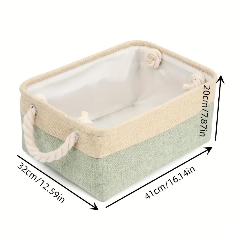 Folding Fabric Clothes Storage Box Handles Large Capacity - Temu United ...