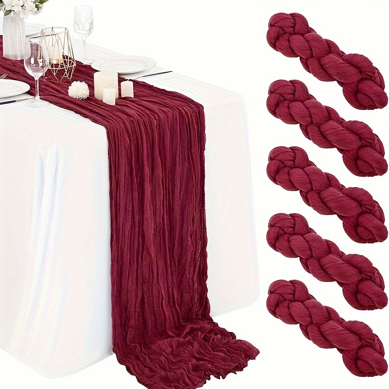 Table Runner Crinkle Table Flag Wedding Party Hotel Banquet - Temu ...