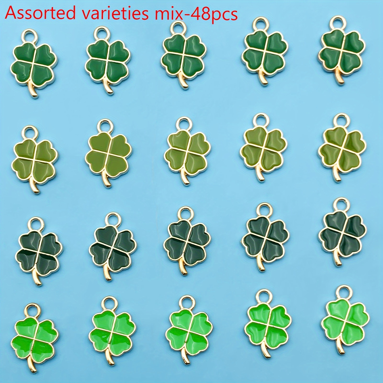 Enamel Green Four leaf Clover Alloy Pendant Bracelet - Temu United Kingdom