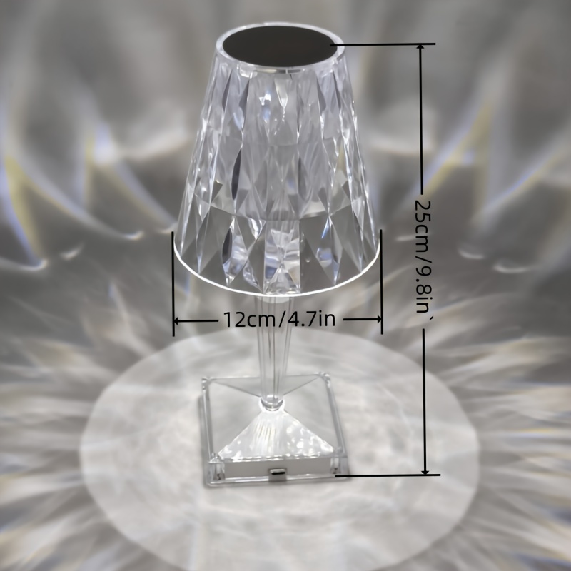 Portable Crystal Table Lamp Touch Sensor 16 Color Remote - Temu United ...
